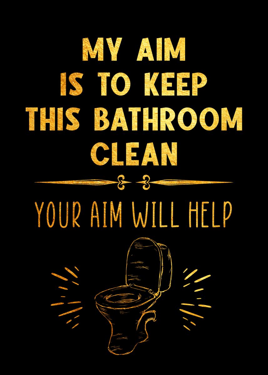 'Golden Toilet Room' Poster, picture, metal print, paint by Kenny ...