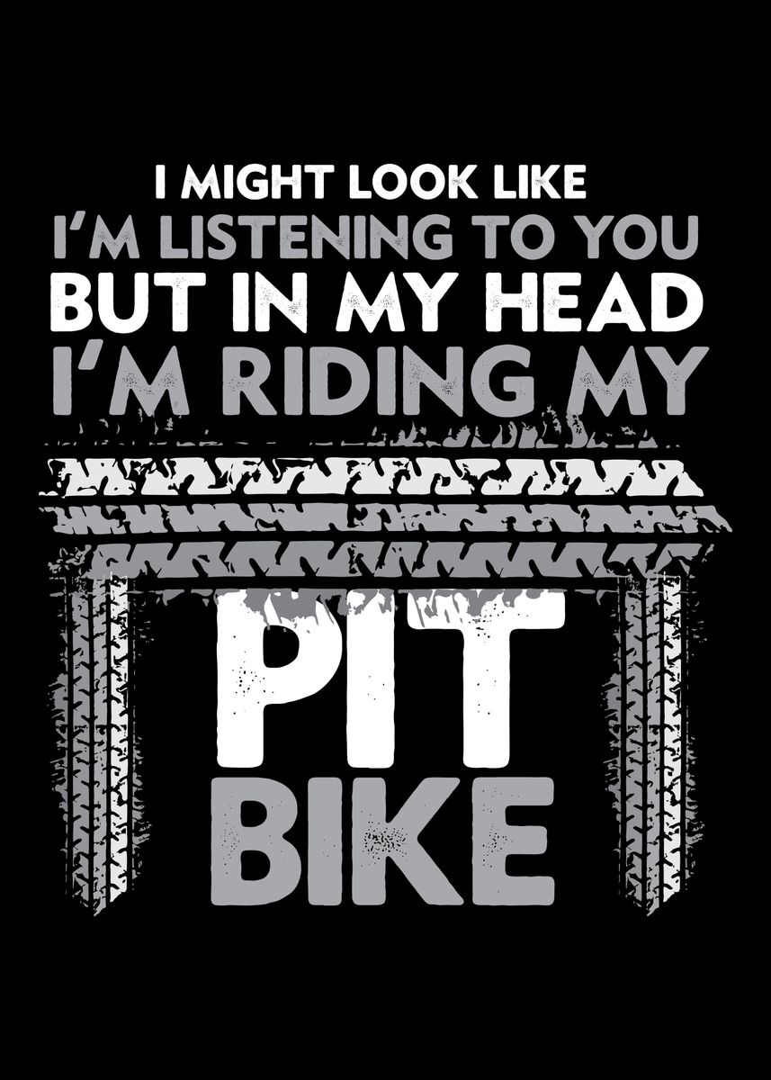 'Pit Bike Racing Motorcycle' Poster, picture, metal print, paint by ...