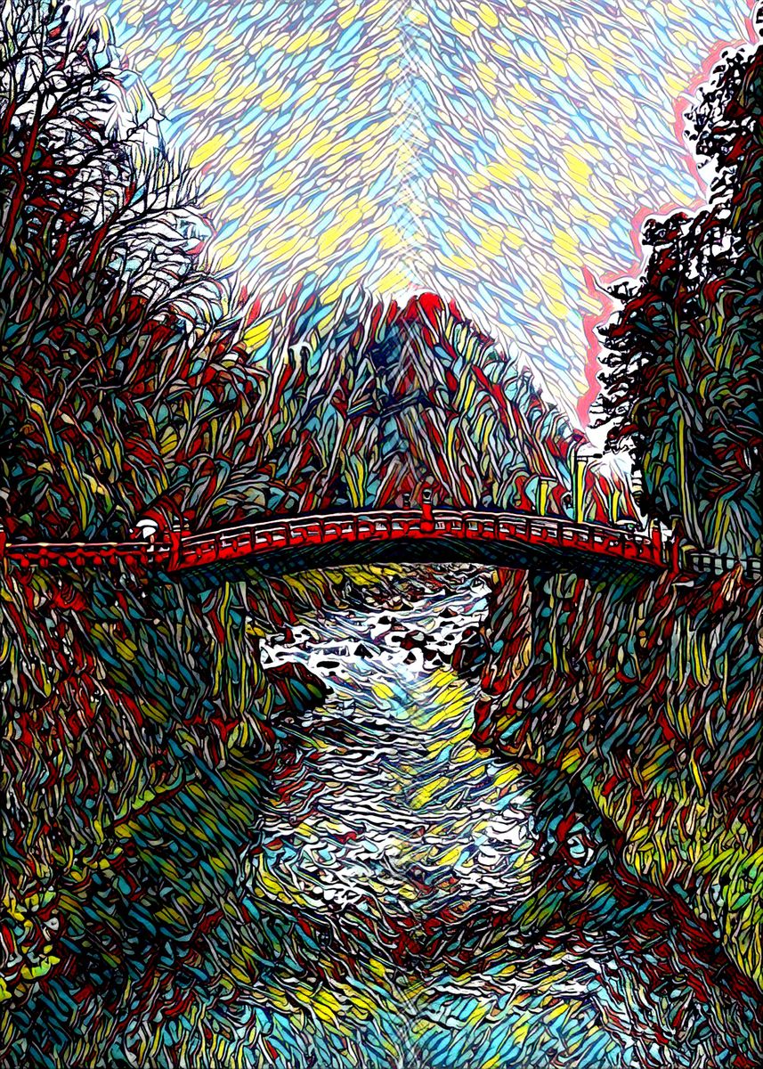 'Futarasan Jinja' Poster, picture, metal print, paint by Marco ...