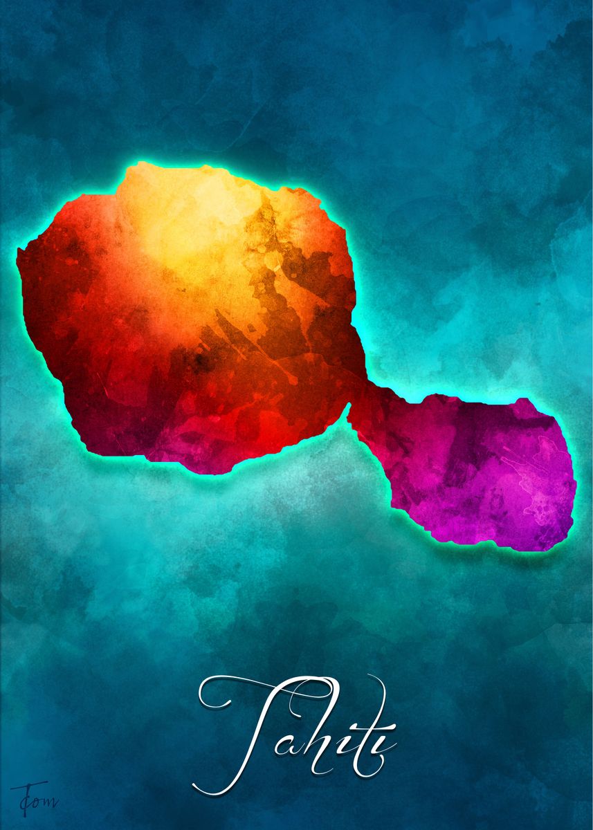 'Tahiti' Poster, picture, metal print, paint by Petra Rommelfanger ...