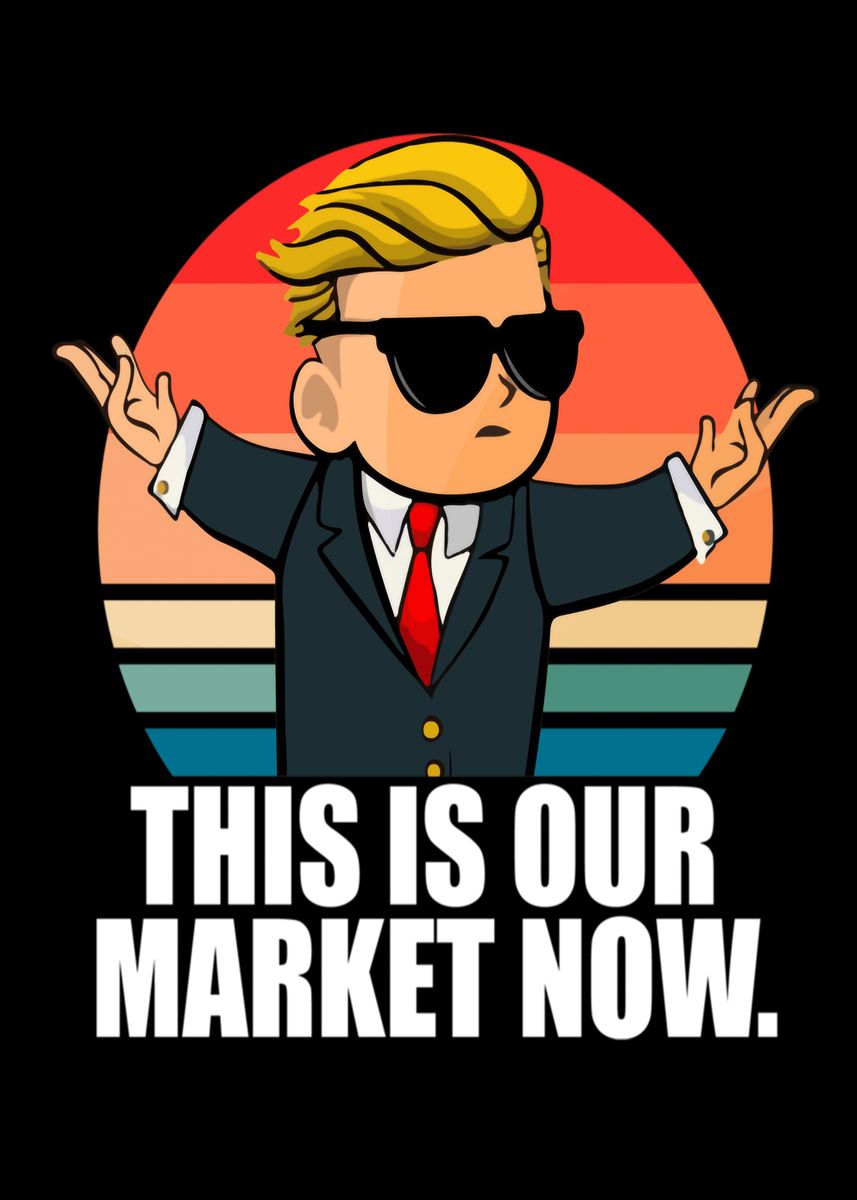 'Wall Street bets Market' Poster, picture, metal print, paint by Tim ...