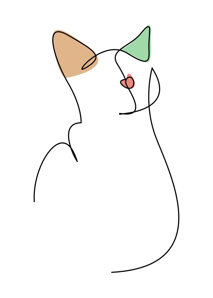 'CAT 2' Poster, picture, metal print, paint by MoveUp | Displate