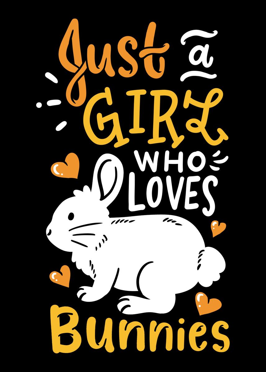 'Bunny Bunny Lover' Poster, picture, metal print, paint by BLVCKPLATE ...