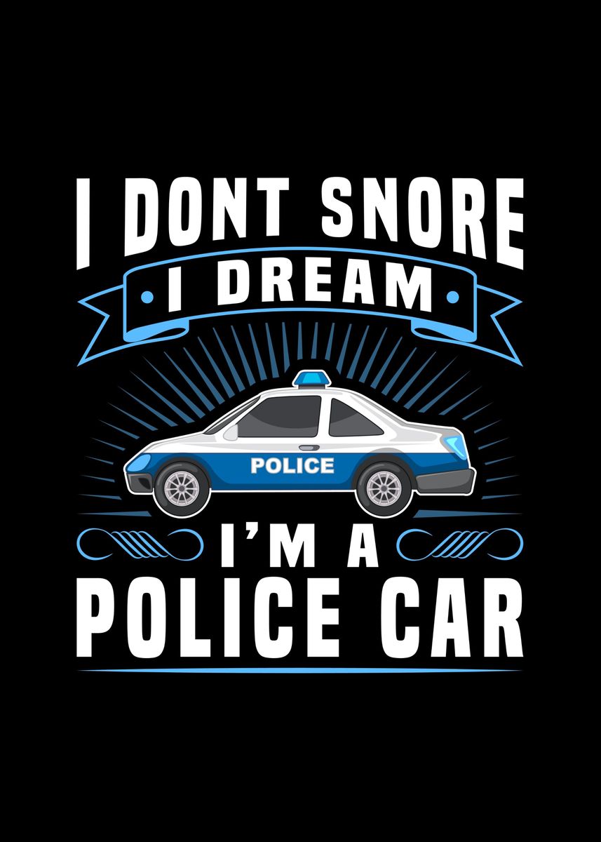 'Police Car Cop Policeman' Poster, picture, metal print, paint by ...