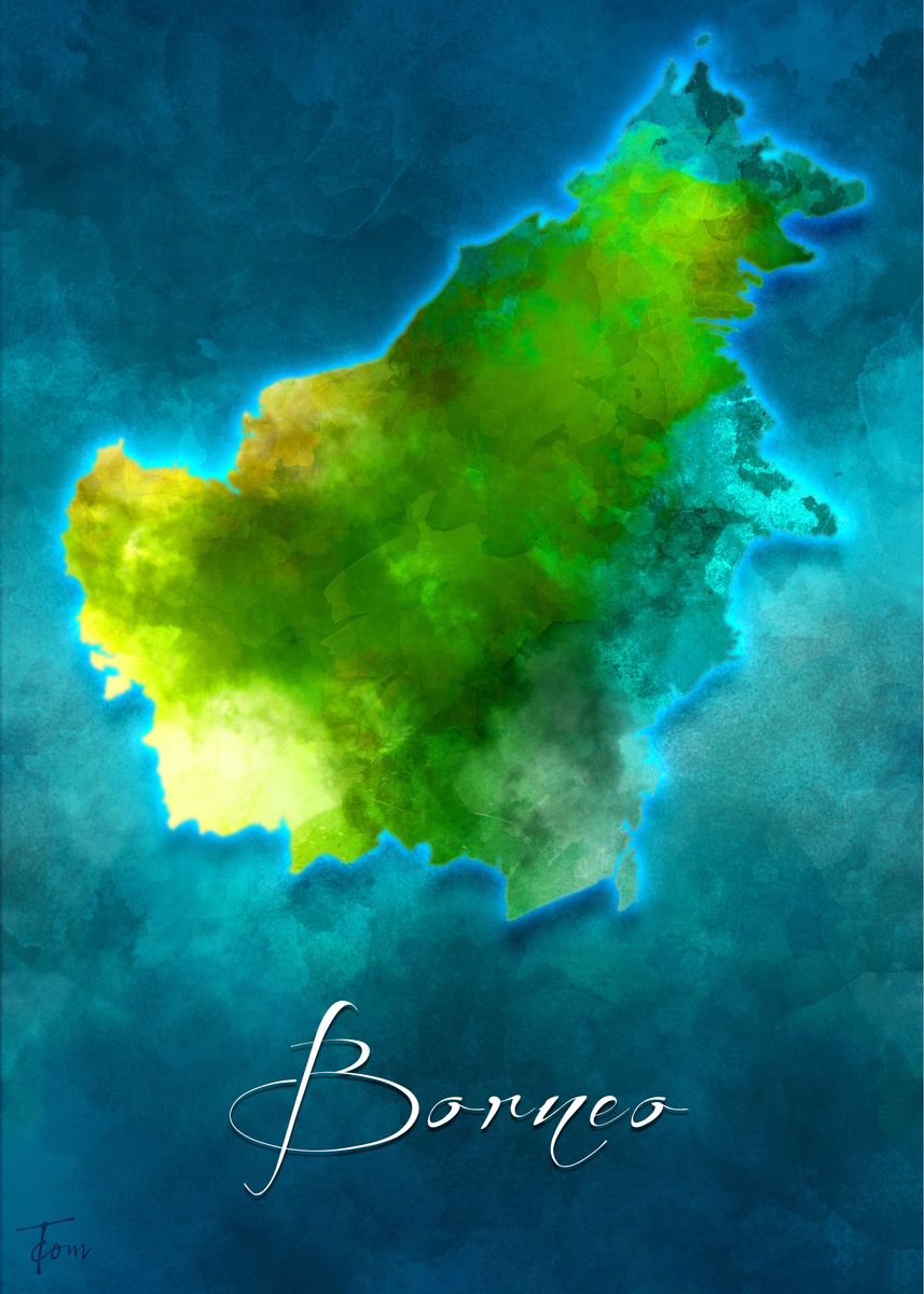 'Borneo' Poster, picture, metal print, paint by Petra Rommelfanger ...