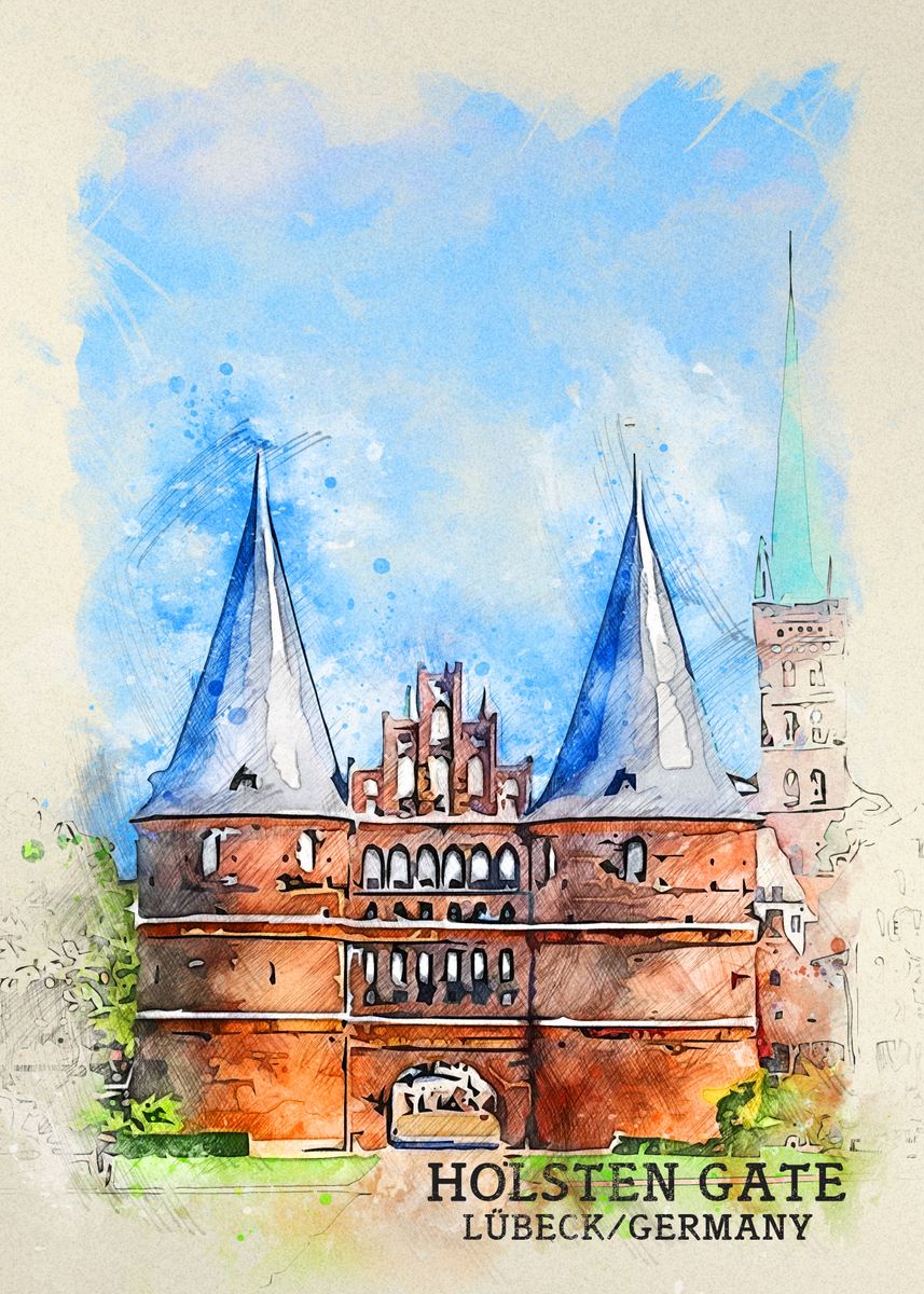 'Holsten Gate' Poster, picture, metal print, paint by Printed Artings ...