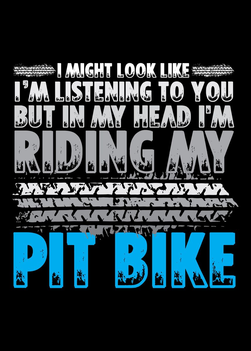 'Pit Bike Racing Motorcycle' Poster, picture, metal print, paint by ...