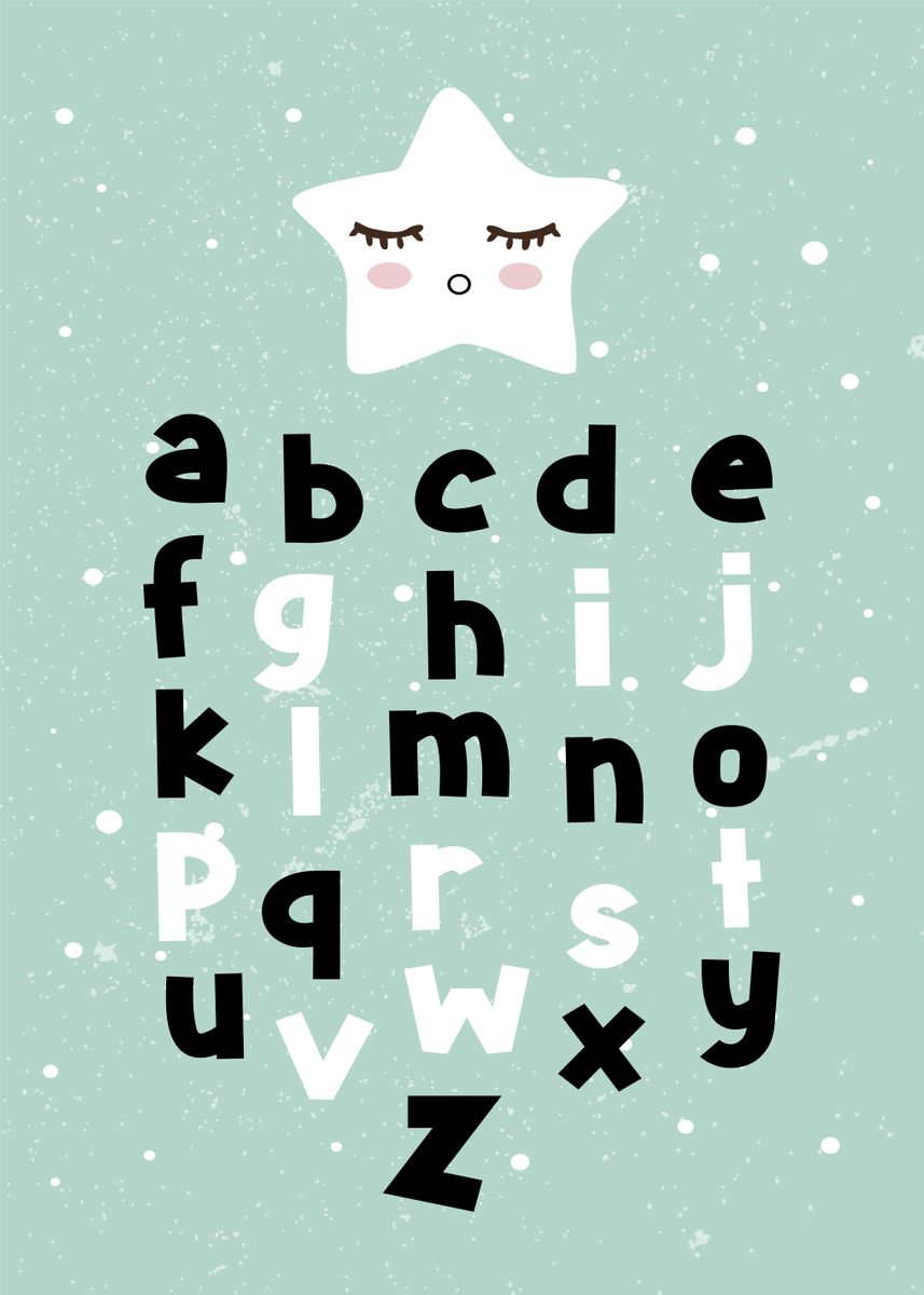 'alphabet' Poster, picture, metal print, paint by Bestselling Displate ...