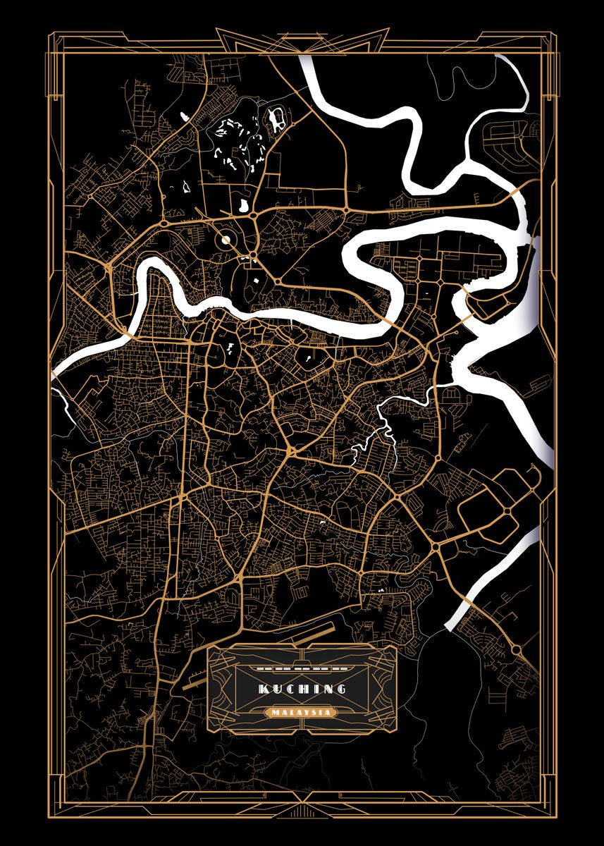 'Kuching Malaysia' Poster, picture, metal print, paint by Five Senses ...