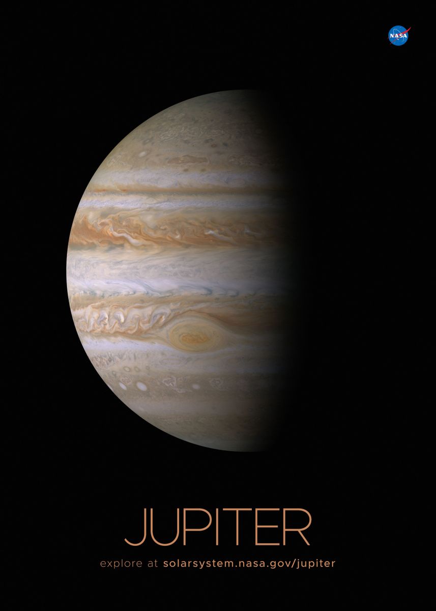 'Jupiter' Poster, picture, metal print, paint by NASA | Displate