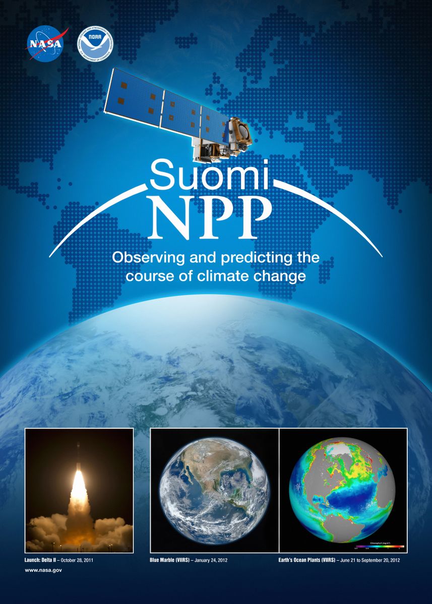 'Suomi NPP' Poster, picture, metal print, paint by NASA | Displate