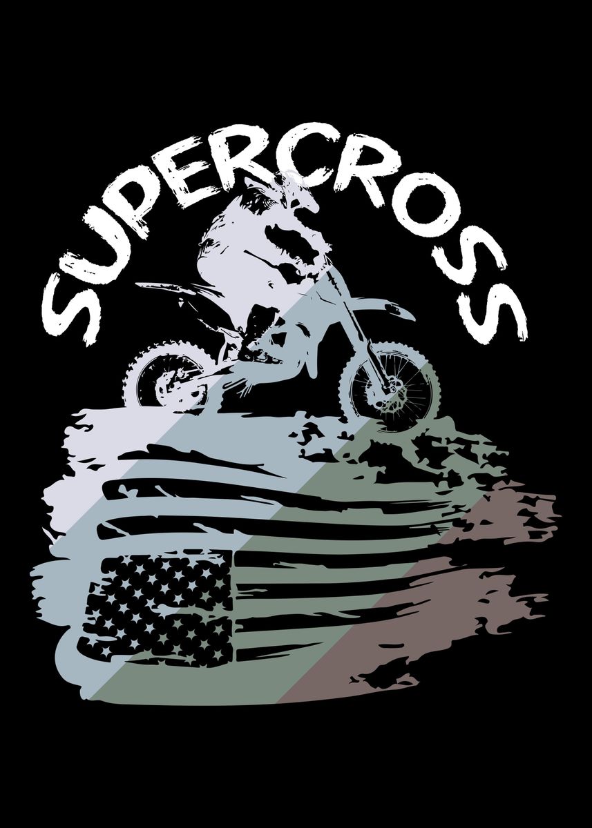'Supercross Motocross Racin' Poster by AaronBaron | Displate