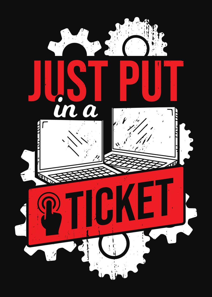 'Funny Tech Support Design ' Poster, picture, metal print, paint by ...