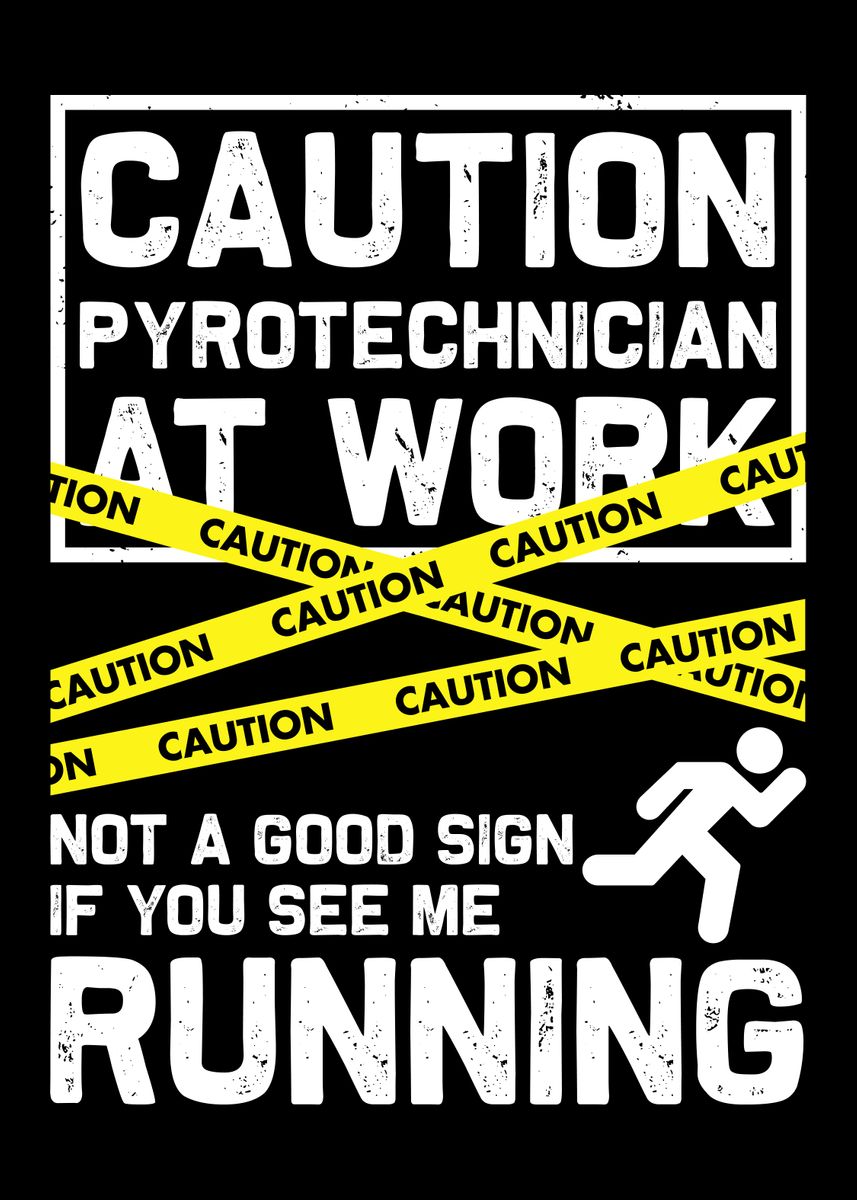 'Pyrotechnician At Work' Poster, picture, metal print, paint by ...