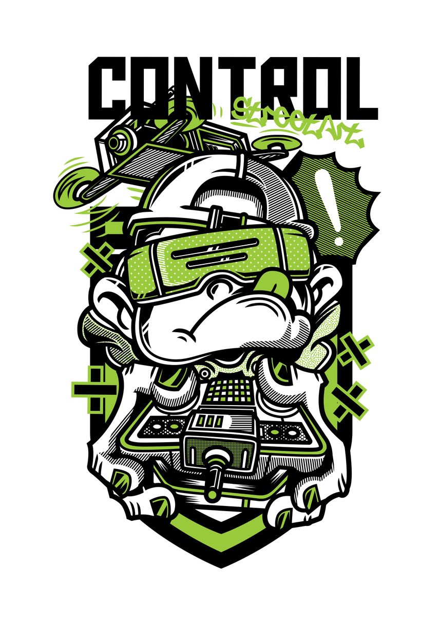 'aboy with remote control' Poster by Dark Of Chaos | Displate