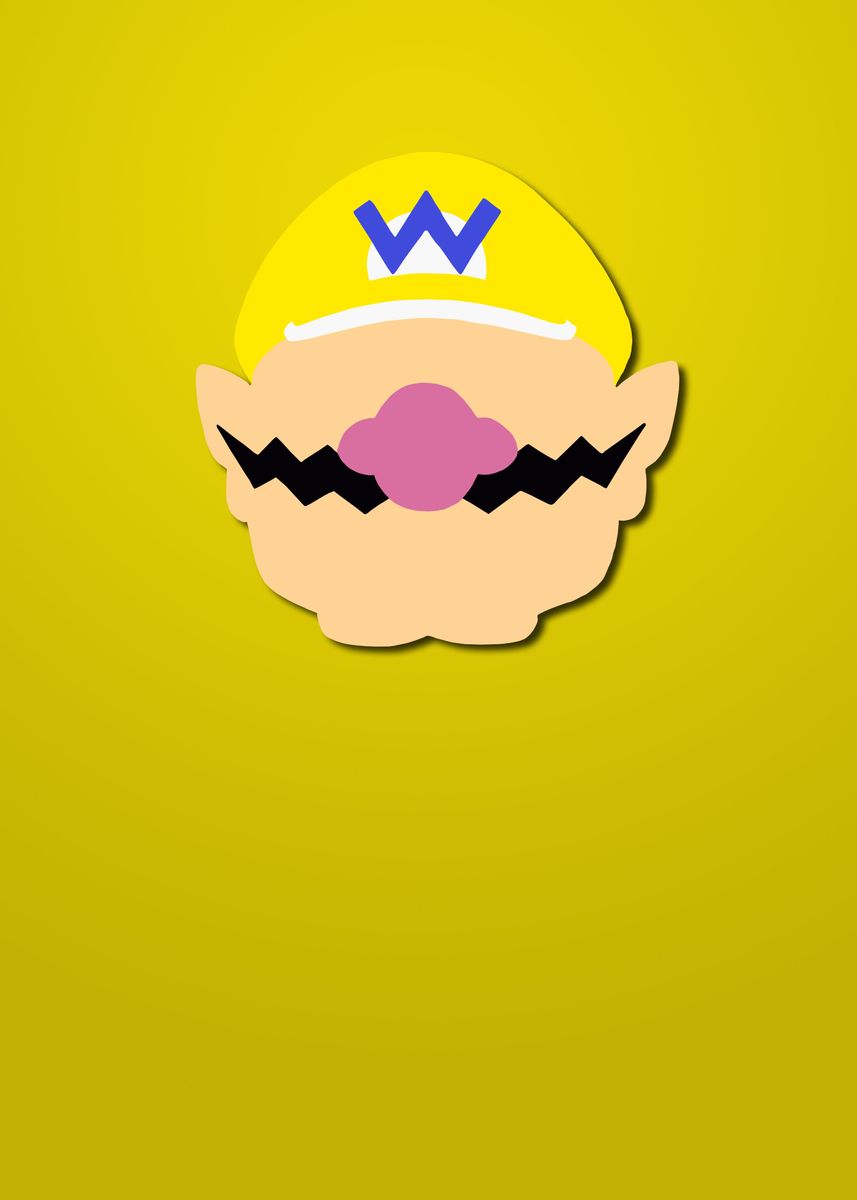 'Minimalist Wario' Poster, picture, metal print, paint by Apo geesus ...