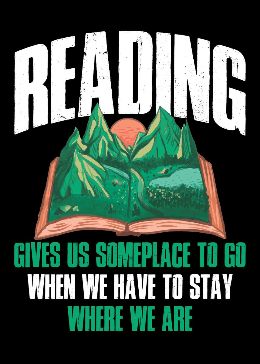 'Reading Someplace To Go' Poster, picture, metal print, paint by ...