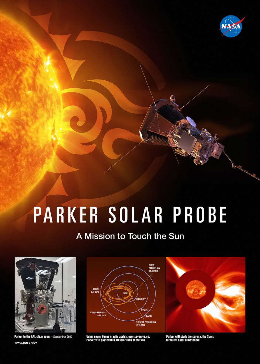 'Parker Solar Probe' Poster, picture, metal print, paint by NASA | Displate