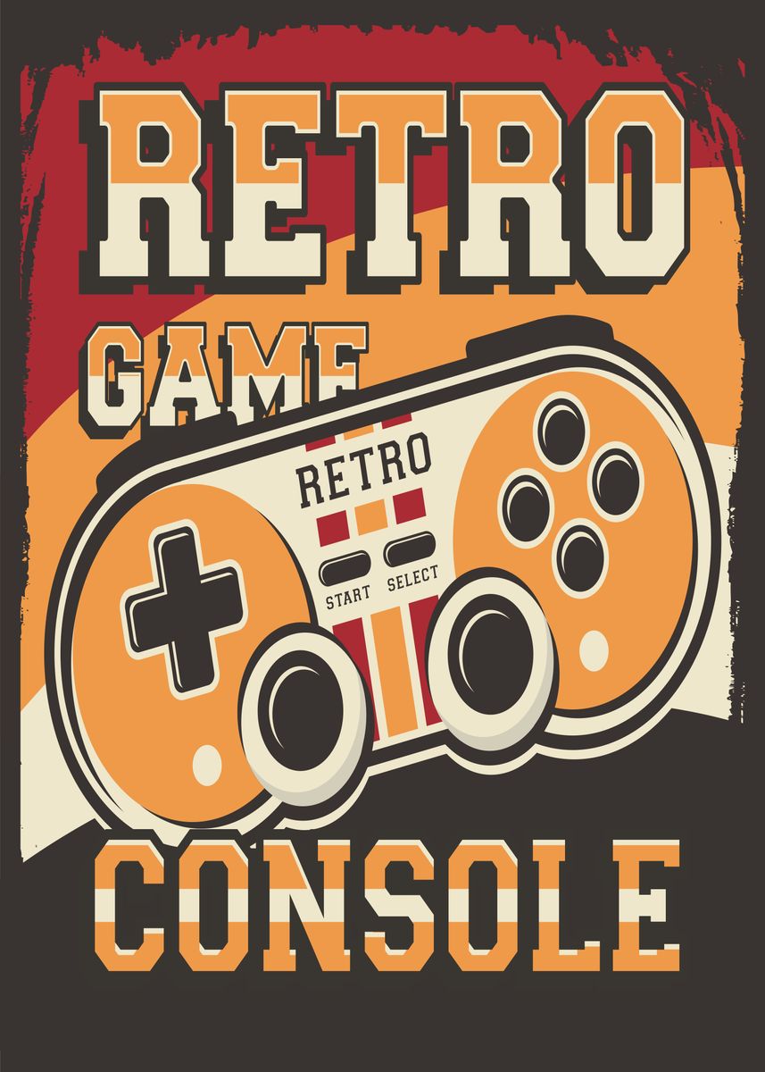 'Retro Video Game Console' Poster, picture, metal print, paint by Dark ...