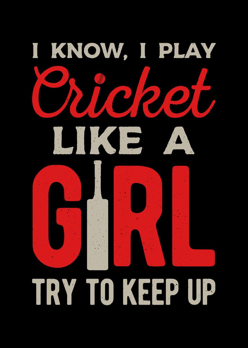 'Cricket Girl' Poster by Visualz | Displate