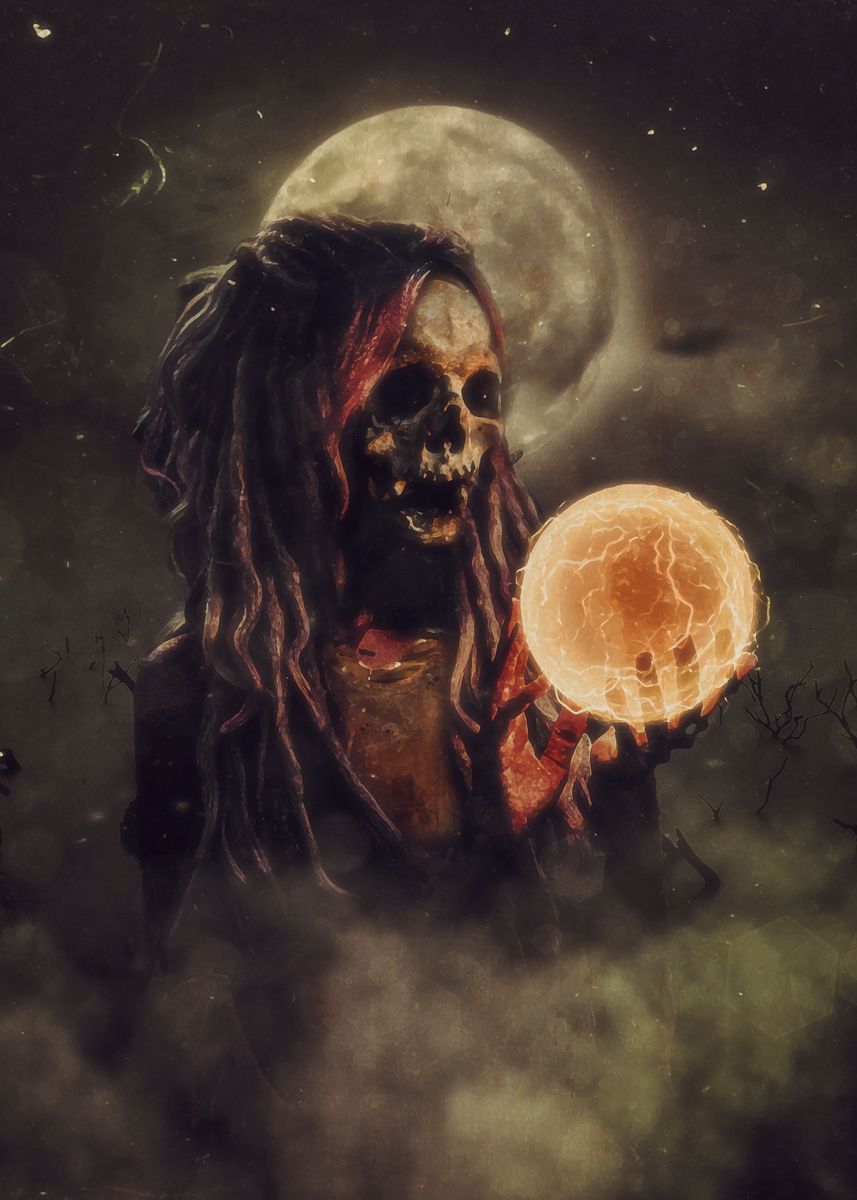 'Necromancer' Poster, picture, metal print, paint by AndrejZT | Displate