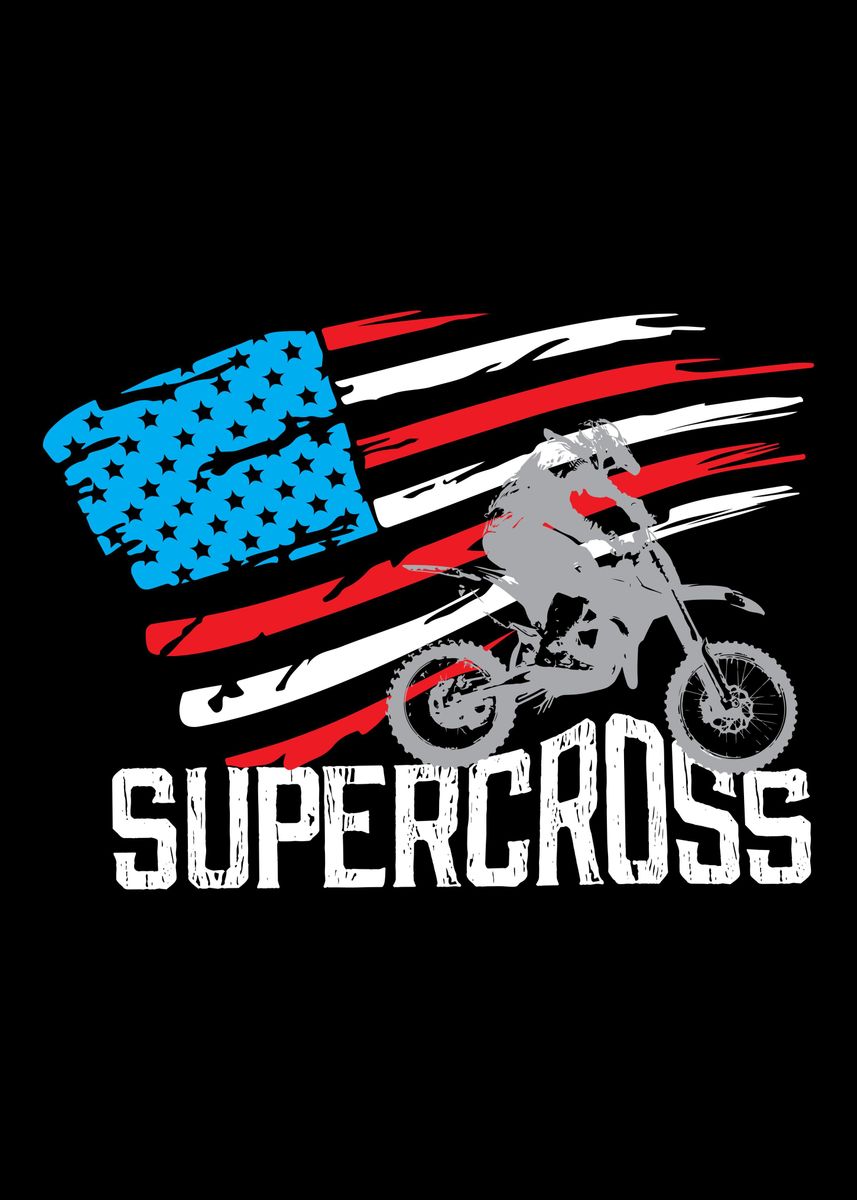 'Supercross Motocross Racin' Poster by AaronBaron | Displate