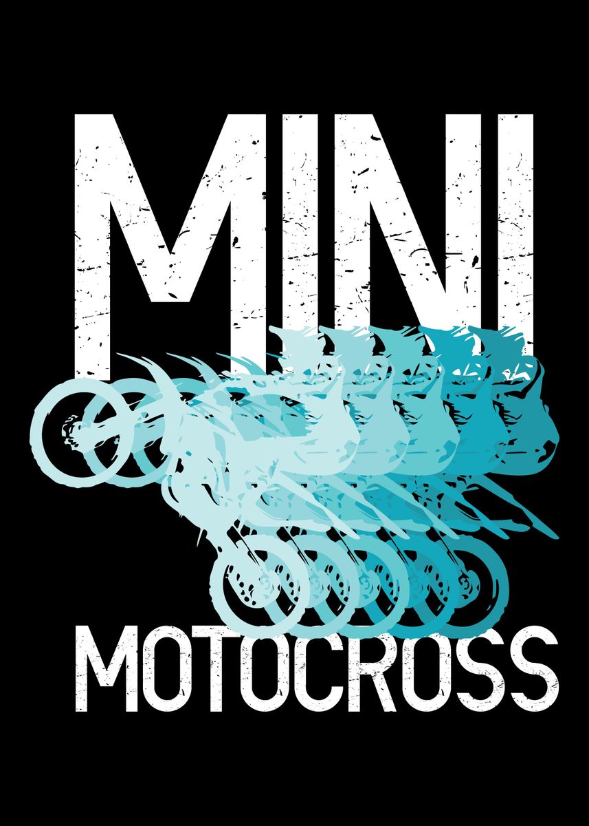 'Mini Motocross Racing Bike' Poster by AaronBaron | Displate