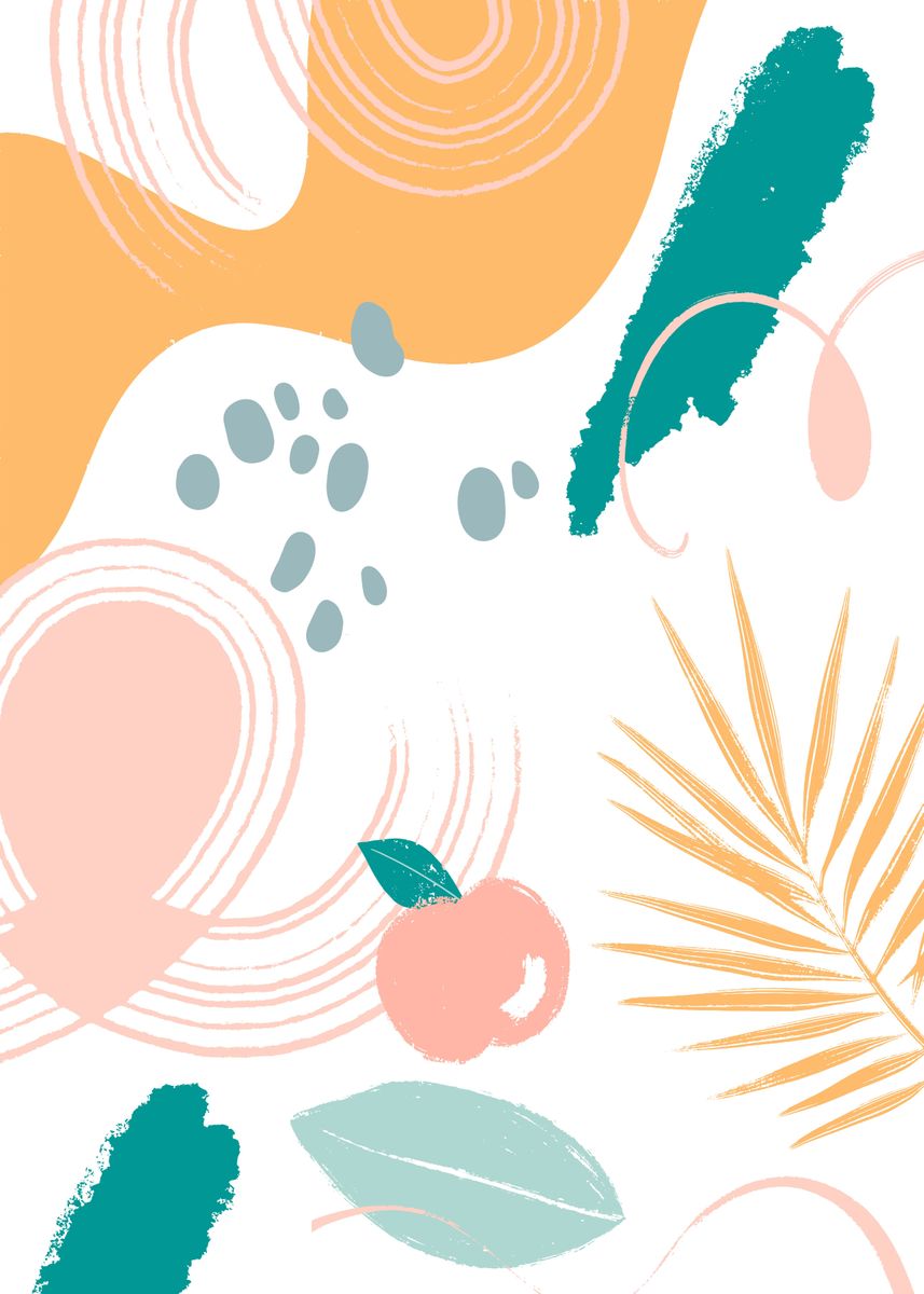 'Simple Contemporary Art' Poster, picture, metal print, paint by Human ...