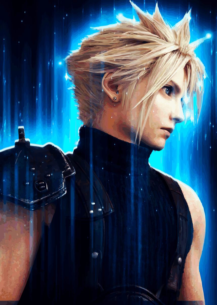 'Cloud strife' Poster, picture, metal print, paint by Julian martino ...