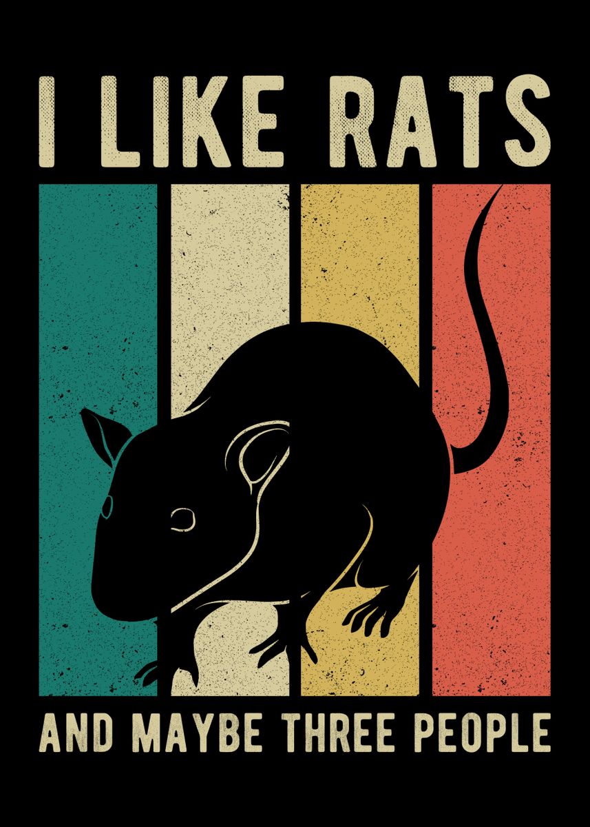 'Rat Saying Funny' Poster, picture, metal print, paint by schmugo ...