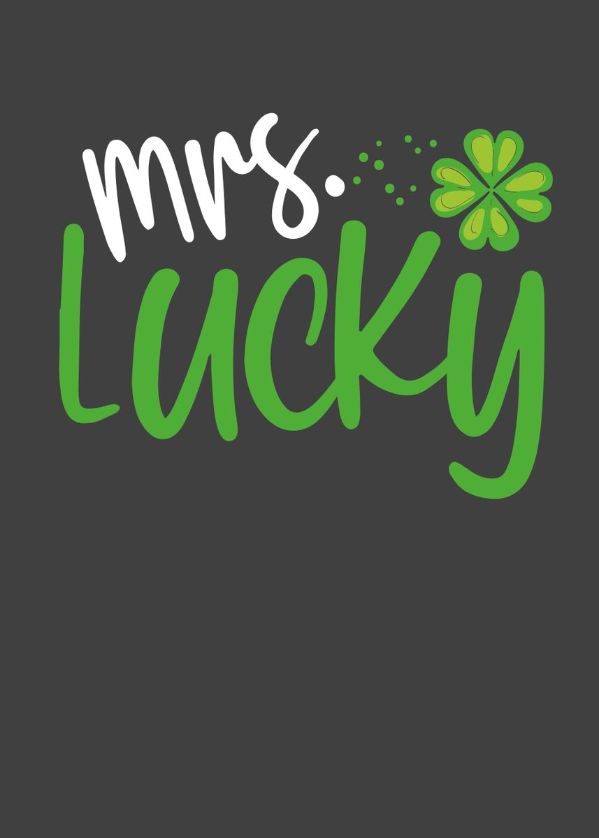 'Mrs Lucky' Poster, picture, metal print, paint by BeMi | Displate