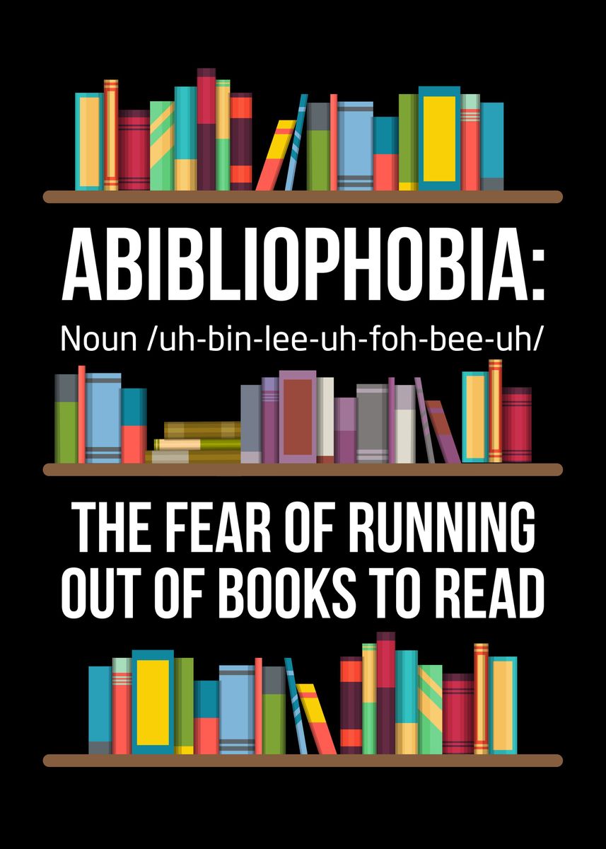 'Abibliophobia' Poster by CatRobot | Displate