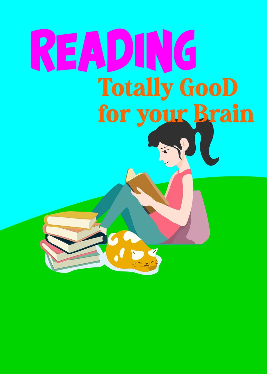 'baca jadi hoby' Poster, picture, metal print, paint by Reboot Art ...