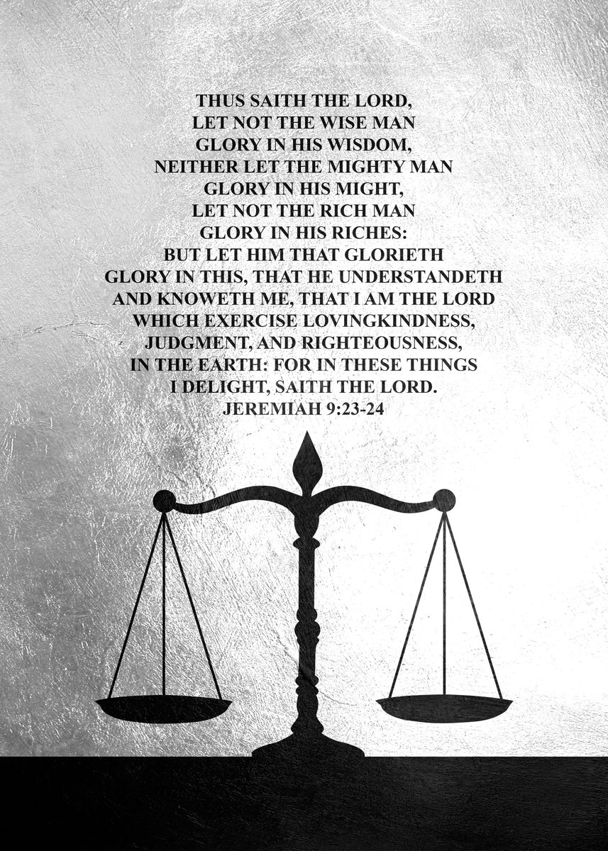 'Jeremiah 9 23 to 24' Poster by ABConcepts | Displate