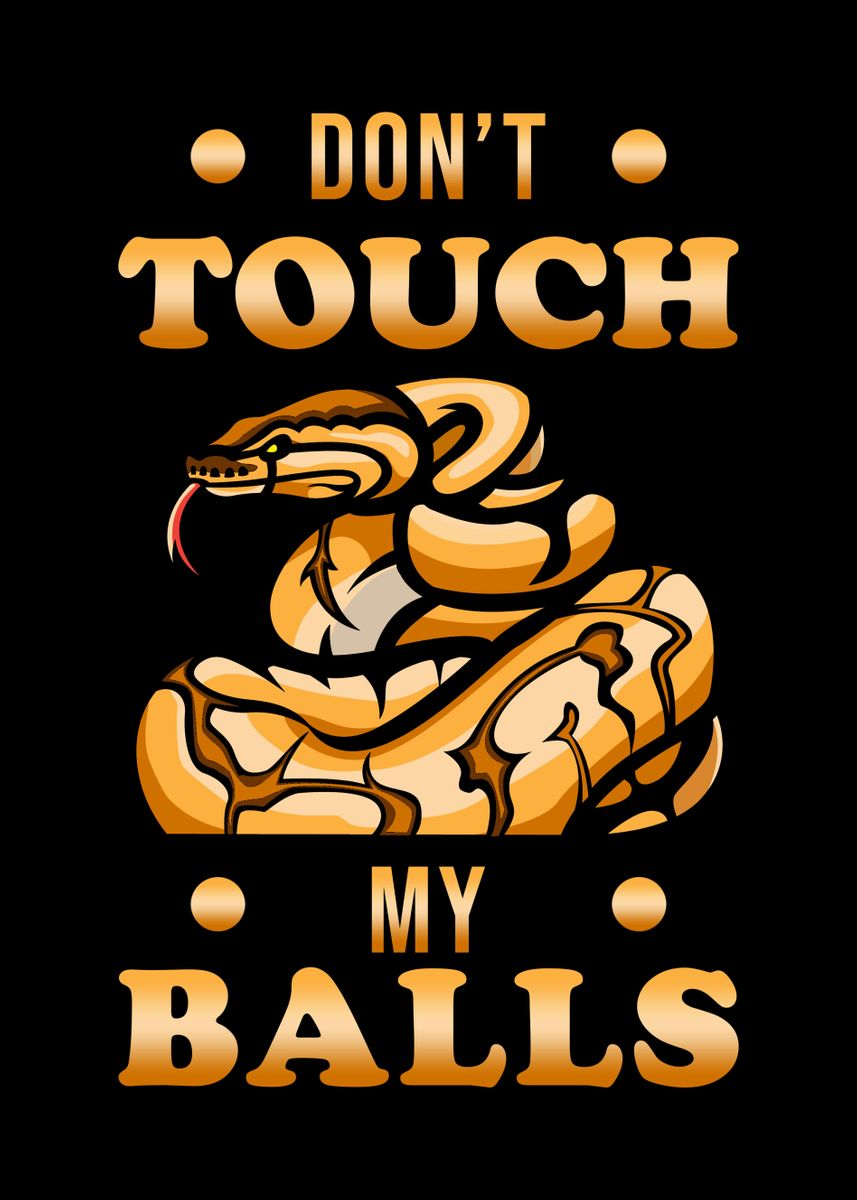 'Snake Saying Dont touch my' Poster, picture, metal print, paint by ...
