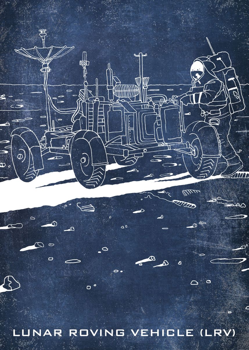 'lunar roving vehicle' Poster by Project X | Displate