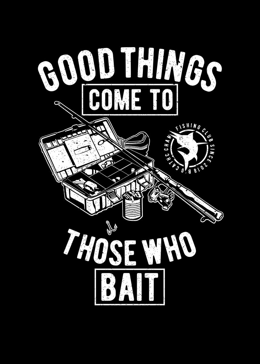 'Funny Fishing Bait' Poster, picture, metal print, paint by Andrea ...