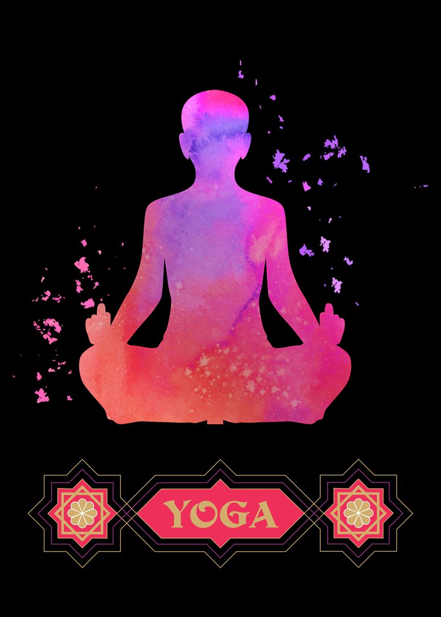'Yoga Women Meditation' Poster, picture, metal print, paint by Max Ronn ...