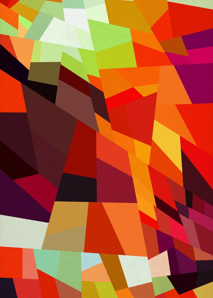 'Abstract Geometric Art 900' Poster, picture, metal print, paint by 1x ...