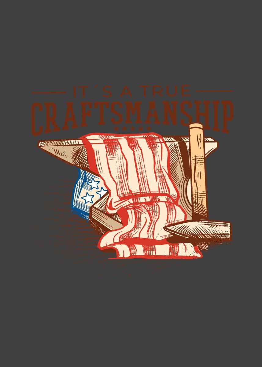 'AMERICAN FLAG' Poster, picture, metal print, paint by ...