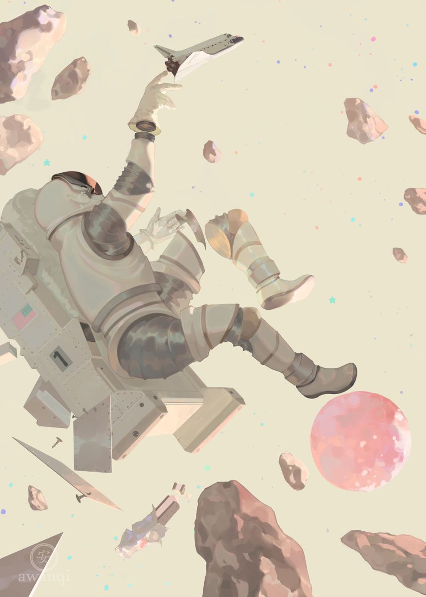 'Ad Astra' Poster, picture, metal print, paint by awanqi | Displate
