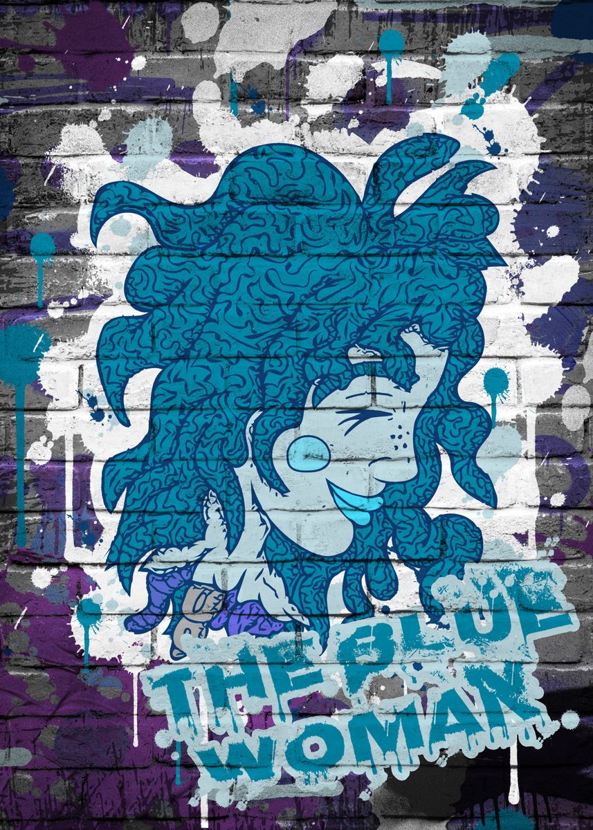 'The Blue Woman' Poster, picture, metal print, paint by Jesse Lennon ...