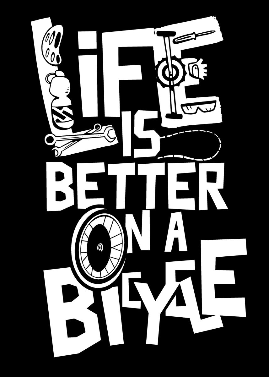 'Life On A Bicycle' Poster, picture, metal print, paint by dr3designs ...