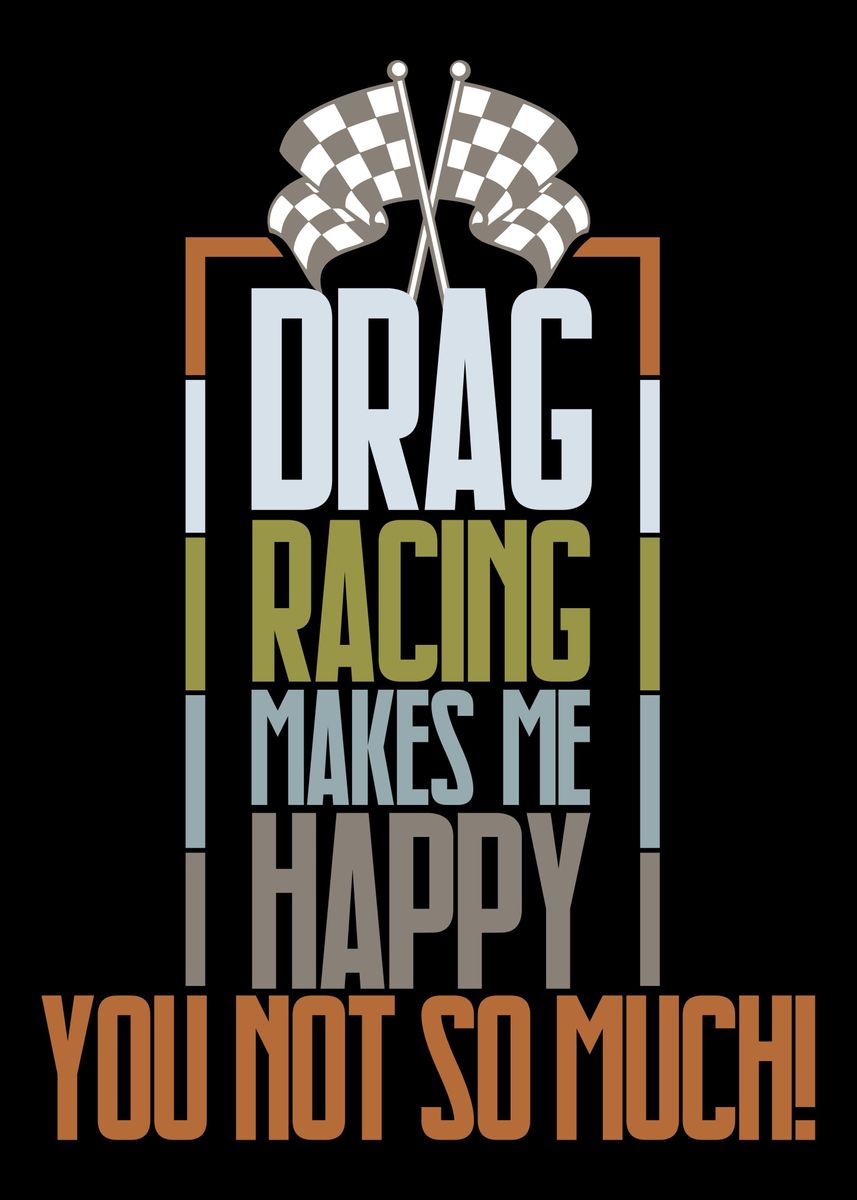 'Drag Racing' Poster, picture, metal print, paint by AaronBaron | Displate