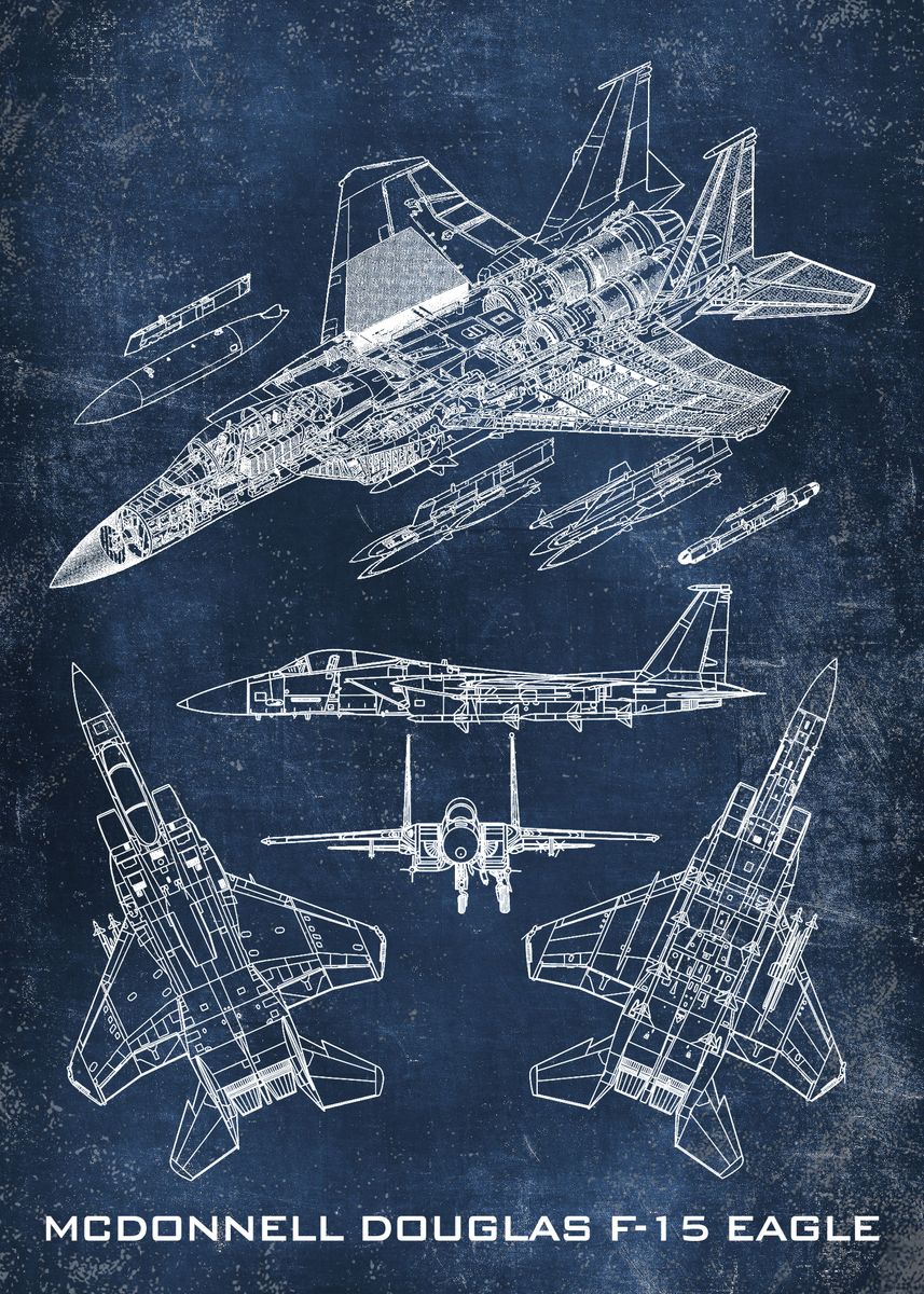 'McDonnell Douglas F15 Eag' Poster, picture, metal print, paint by ...