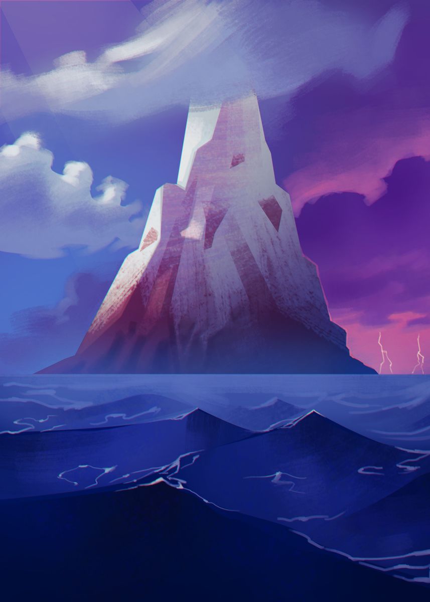 'The Colossal Island' Poster, picture, metal print, paint by Elias ...