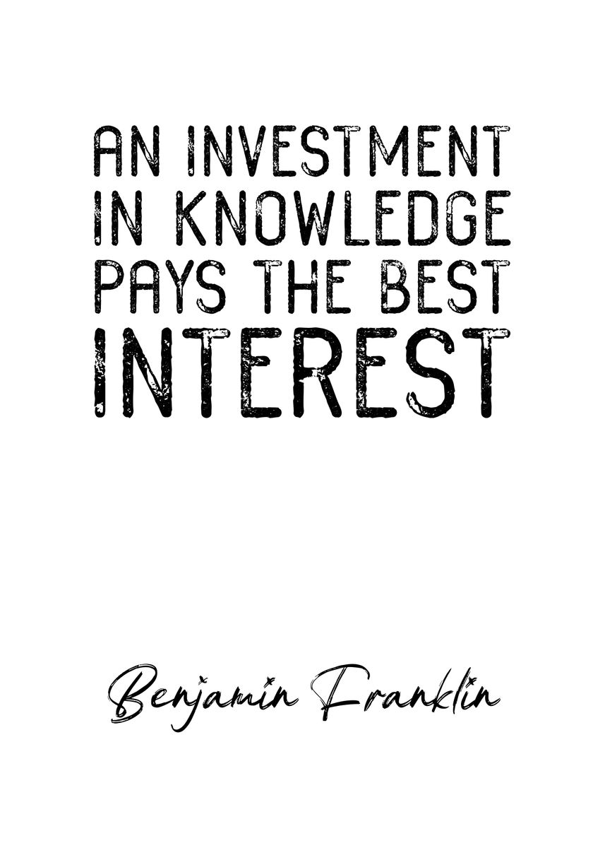 'Benjamin Franklin Quote 10' Poster, picture, metal print, paint by ...
