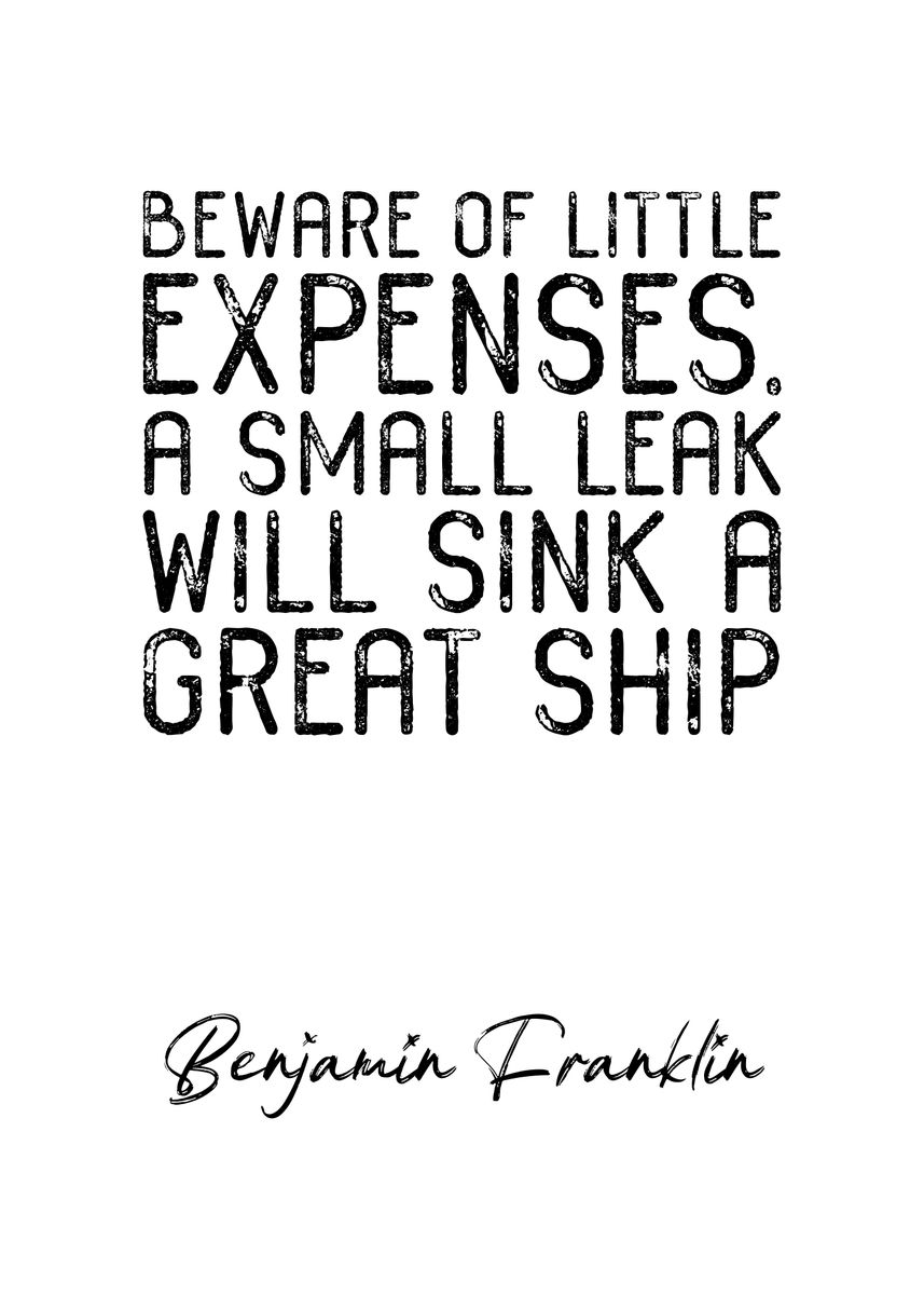 'Benjamin Franklin Quote 1' Poster, picture, metal print, paint by ...