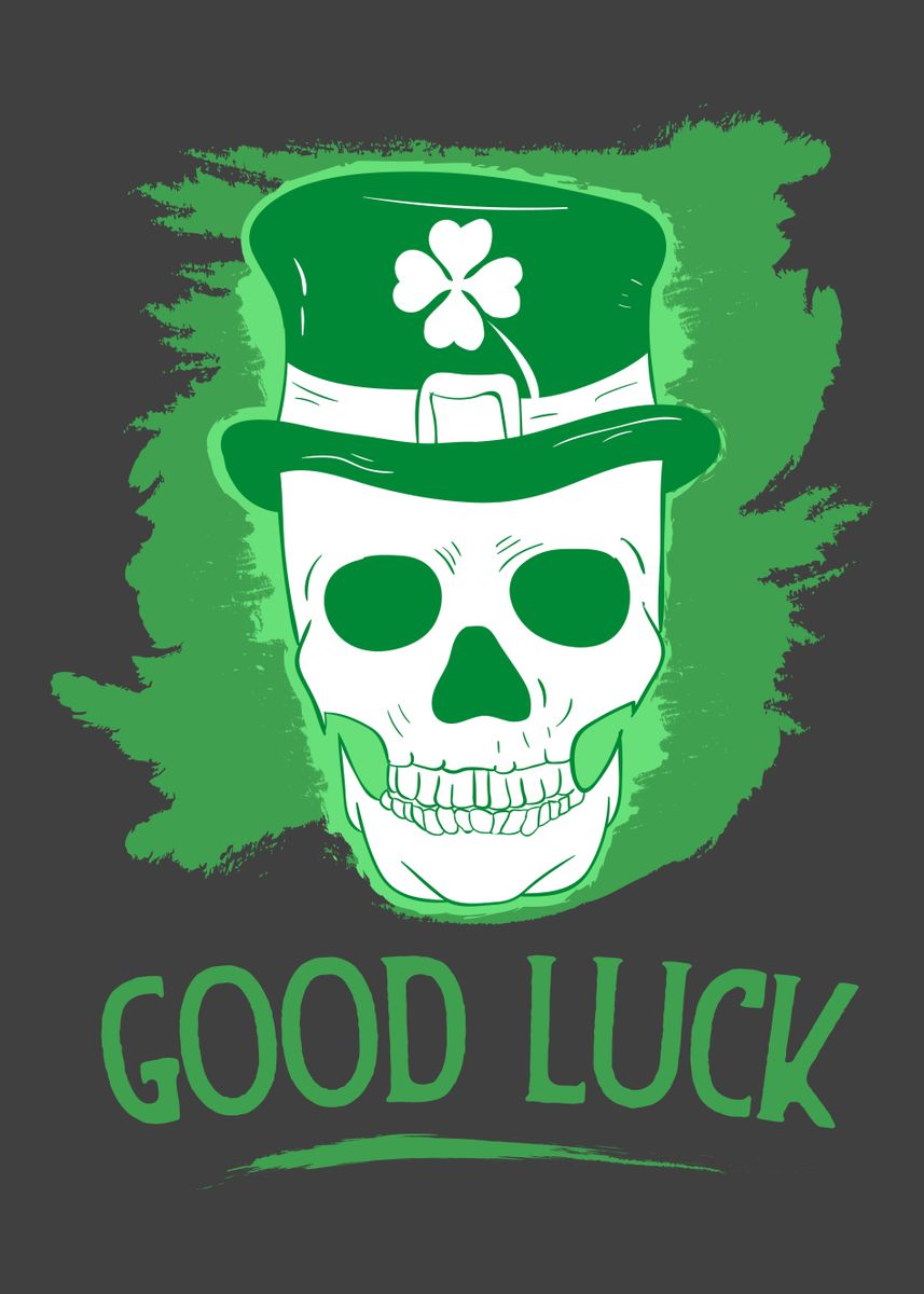 'Good Luck Skeleton' Poster, picture, metal print, paint by BeMi | Displate