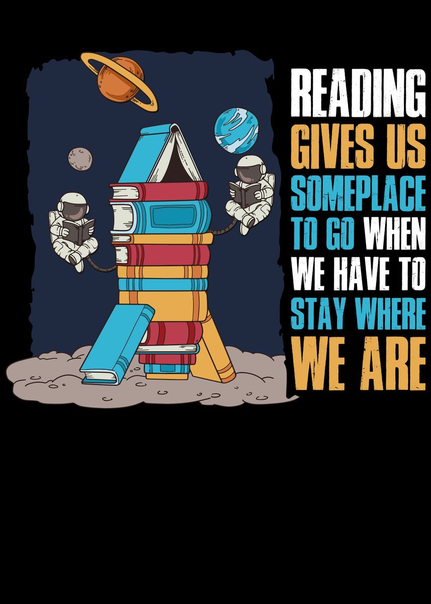 'Reading Someplace To Go' Poster, picture, metal print, paint by ...